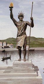 Die Staute wurde zu Ehren des Gottes Helios erbaut, als Dank für den ...